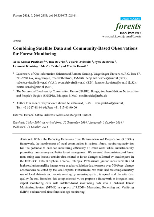 Enabling community-based monitoring with geospatial technology ... Enabling community-based monitoring with geospatial technology ...